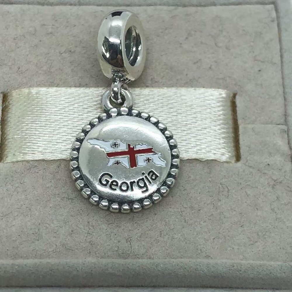 Pandora Georgia Exclusive Country Flag Map Colors Dan… - Gem